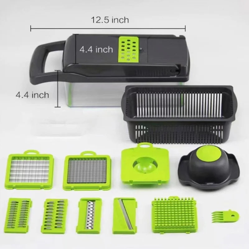 6-in-1 Vegetable Chopper - Kitchen Mandoline Slicer for Dicing, Julien ...